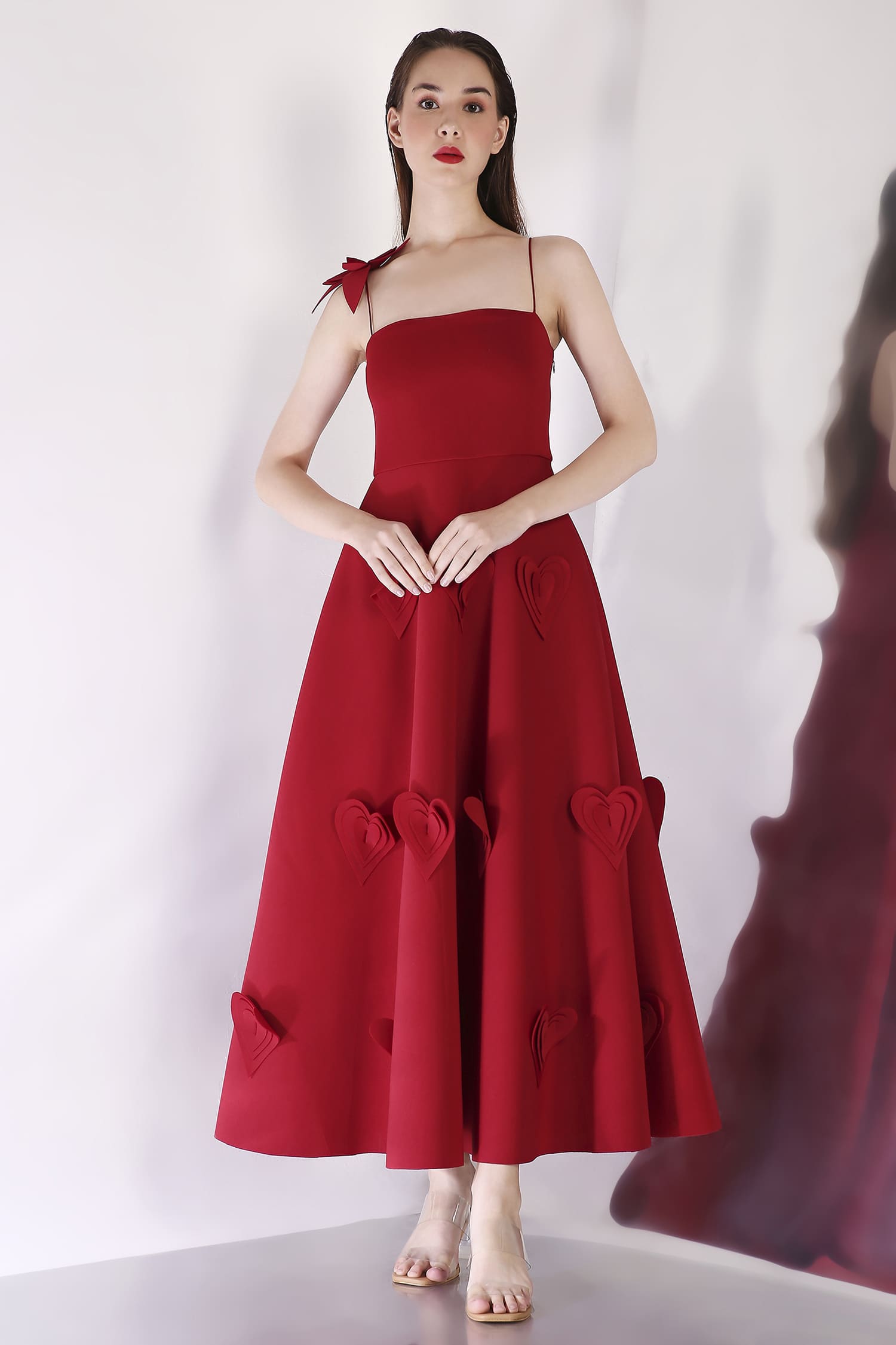 Carmine Cassandra fit and flare valentines dress – Ozeqo